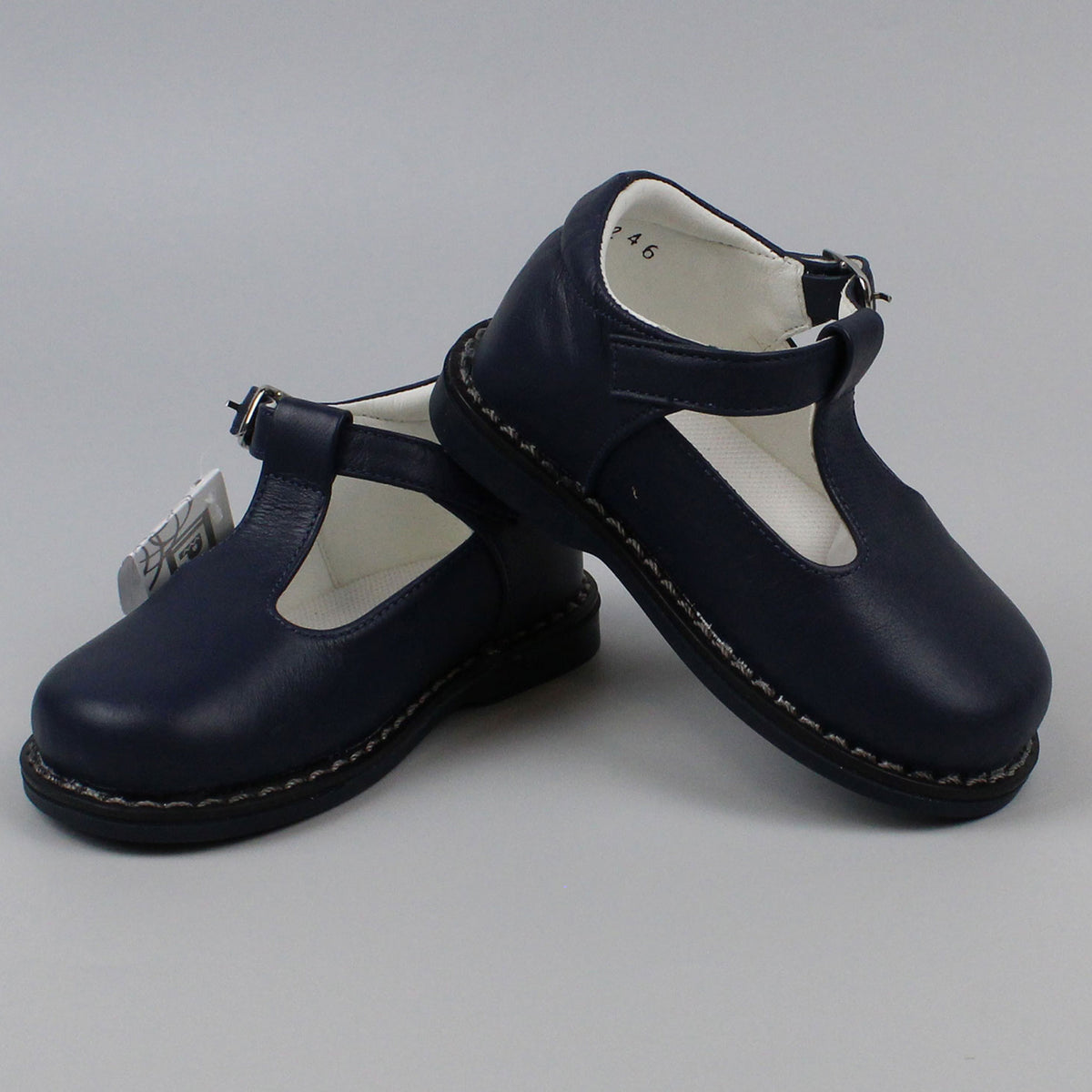 PEX Navy Junior First Walker Shoes - Classic T Bar – Lullaby Lane Baby Shop